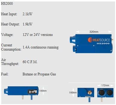 Propex Heatsource HS2000 Motorhome caravan camper