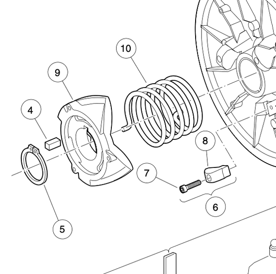 Club Car Driven Clutch Cam