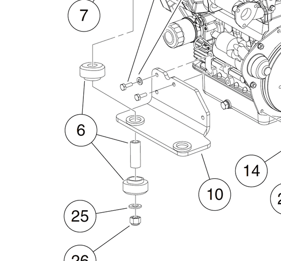 Club Car Engine Isolator Ring and Bushing