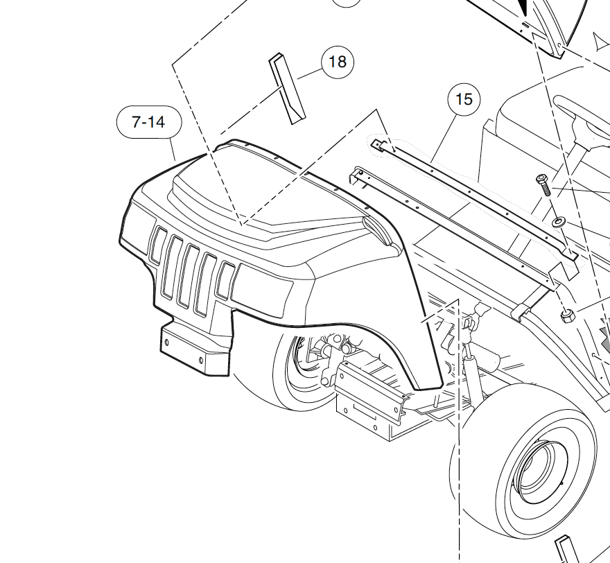 Club Car Front Cowl CA 232 Green OEM