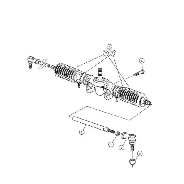 Club Car Steering Rack Assembly AWD
