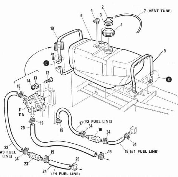 Club Car Tank kit with sending unit