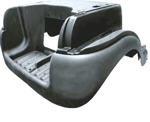 Club Car Underbody Rear Blk OEM