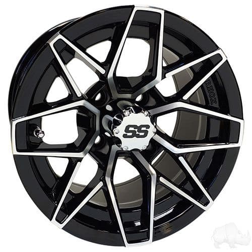 RHOX RX380 Machined Gloss Black 12x7 ET-25