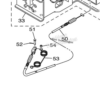 Yamaha Cable Throttle 1 DR2A17 PTV4