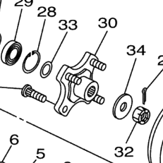 Yamaha Rear Hub Axle