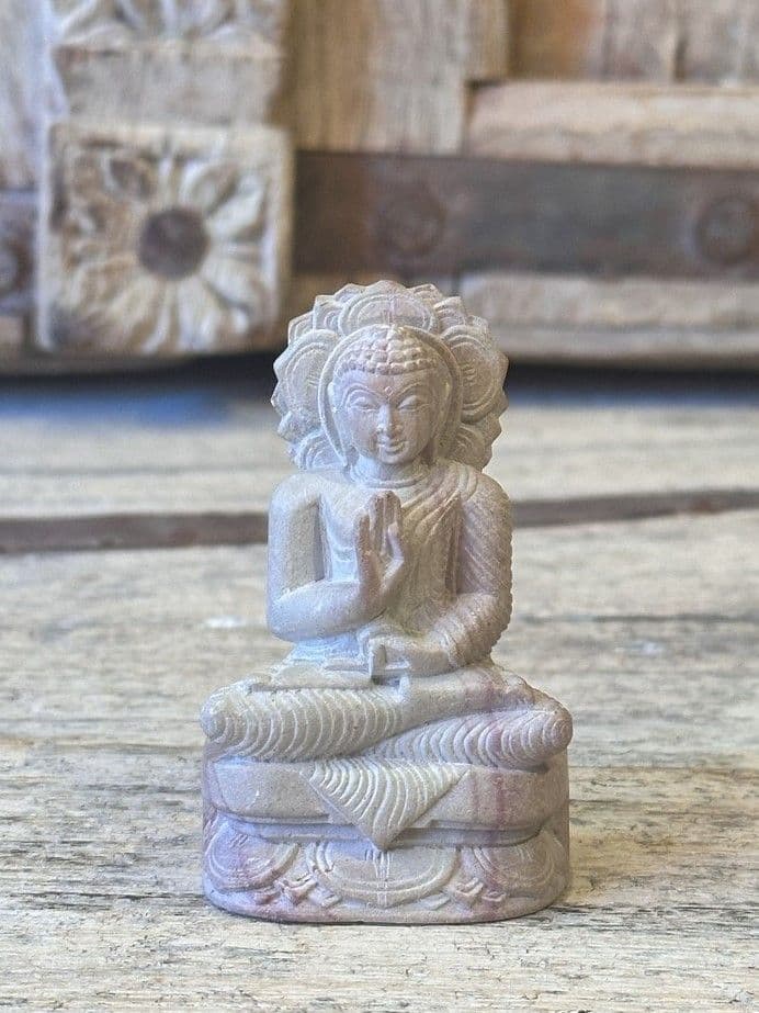 Buddha carved by hand in soapstone Orissa