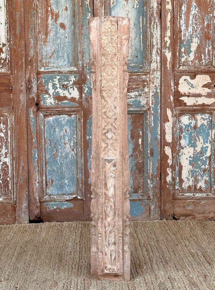 hand carved sandstone pillar from jaisalmer