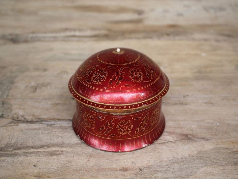 Hand Painted Vintage Tikka Box Rajasthan