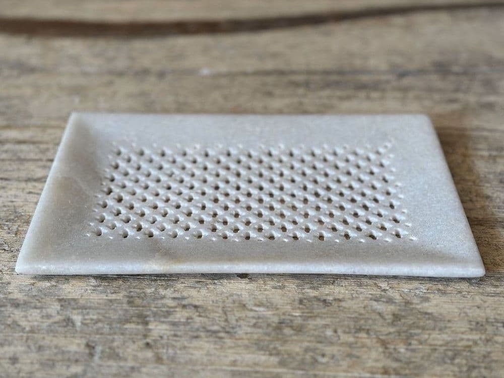 polished marble jali soap dish large