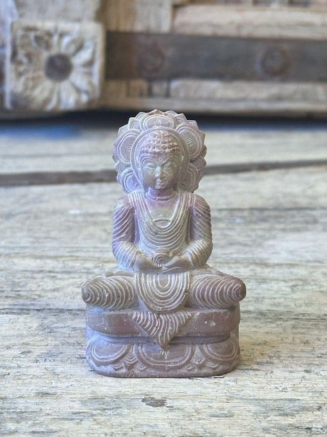 Soapstone Buddha Hand Carved with decorative robes