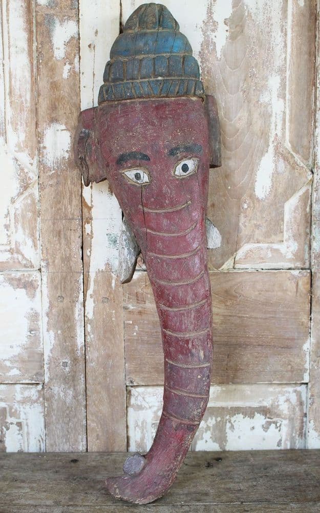 Tribal Ceremonial Mask of the Hindu Elephant Headed God Ganesha Nepal ...