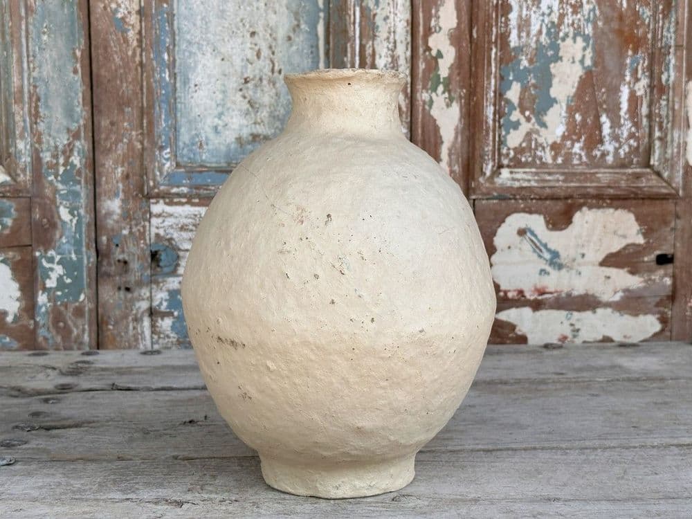 Vintage Papier Mache Decorative Pot