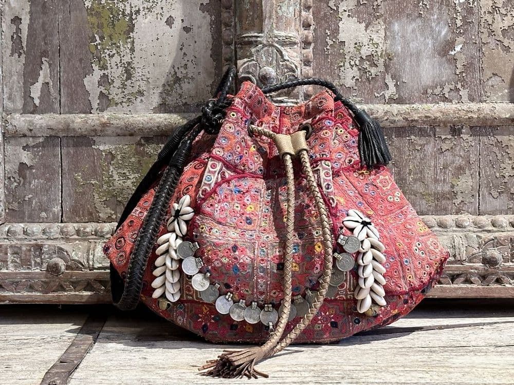 Vintage Textile bucket bag