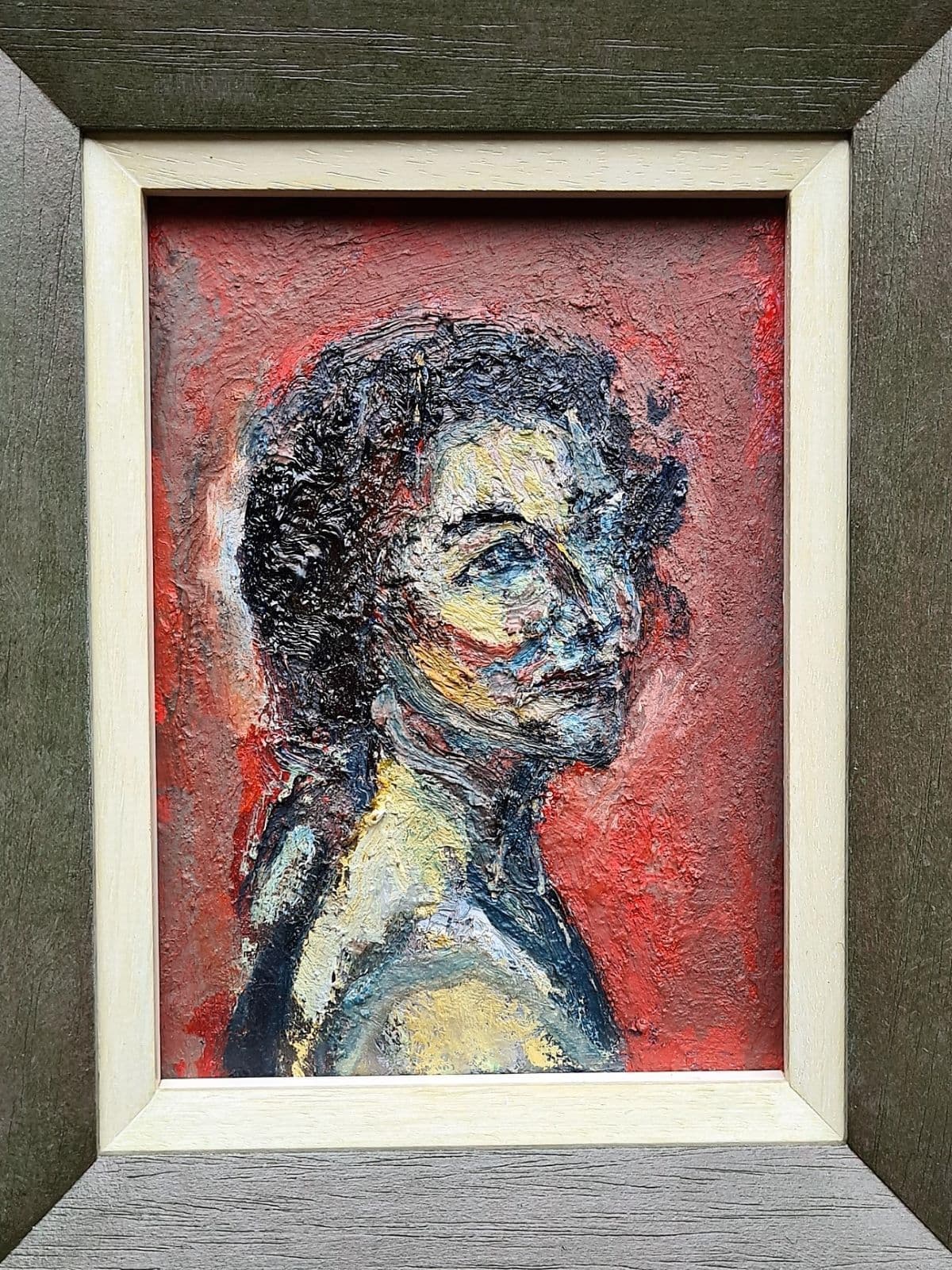 Richard Fitton Portrait of Eleanor oil on board