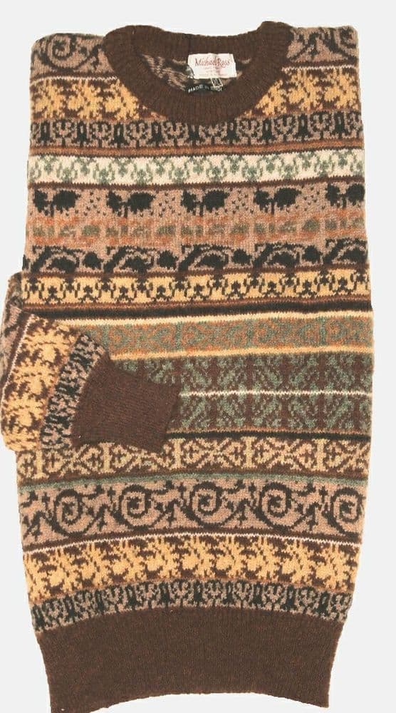 Snow-Blue and White Fair Isle