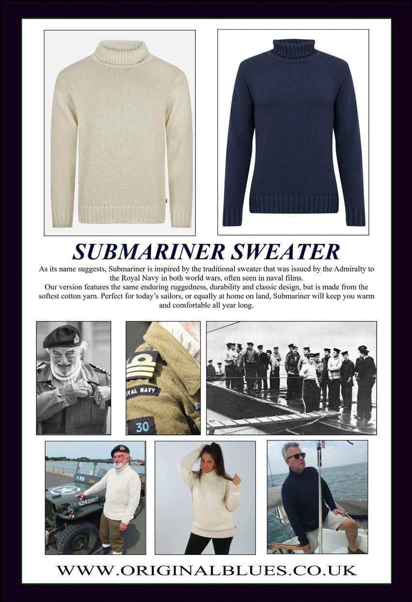 SUBMARINER- SWEATER-100% cotton-Original Blues