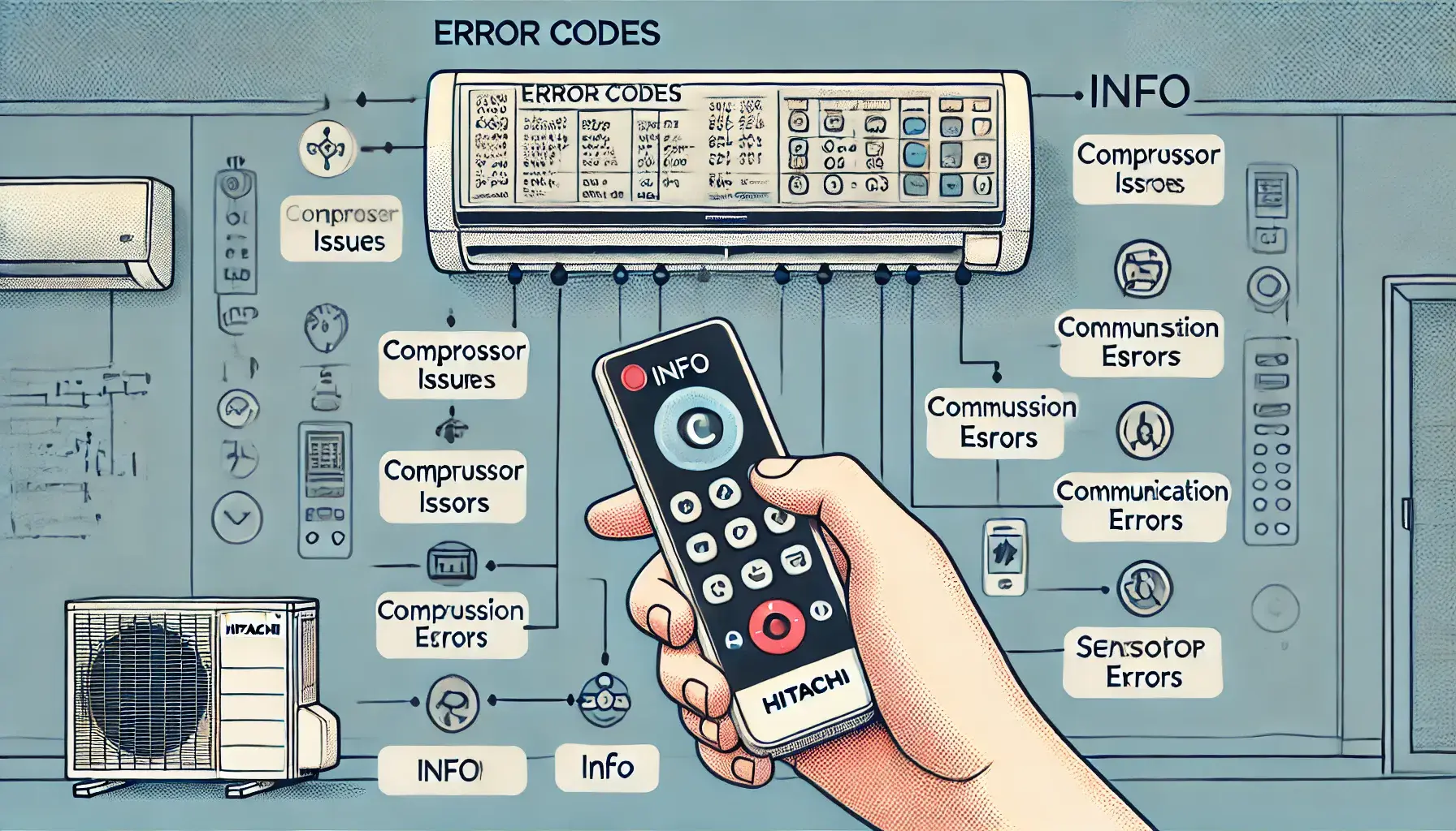 Decoding Hitachi Wall Air Conditioning RAK-PSE Error Codes, Steps to Accessing the Fault