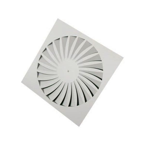 595mm White Ceiling Swirl Diffuser Diameter For 600mm Ceiling Grid