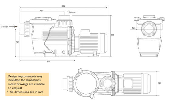 Certikin WHSR043 Hydrostar Commercial Pump 4 0HP 2 9kW 380/415V 50Hz 3PH