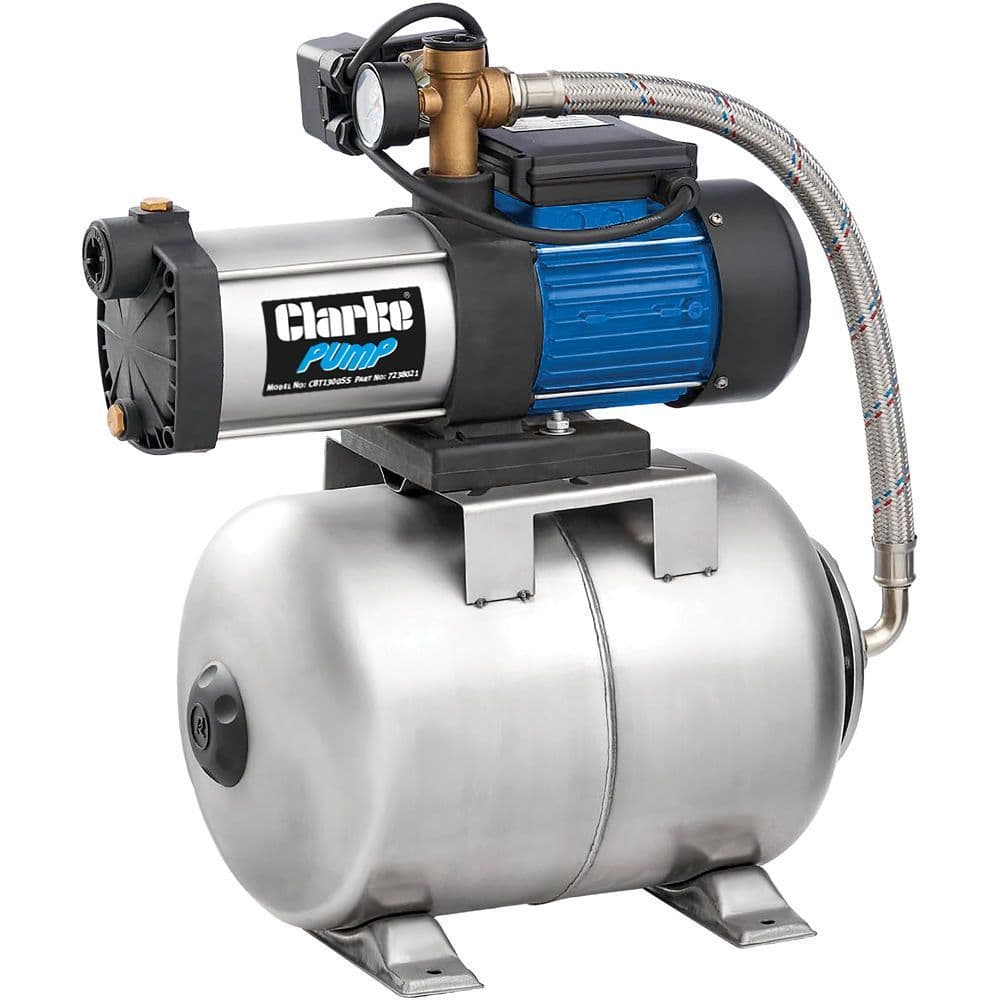 Clarke CBT1300SS 1" 1350W 90Lpm 35m head Stainless Booster Pump 220 ...
