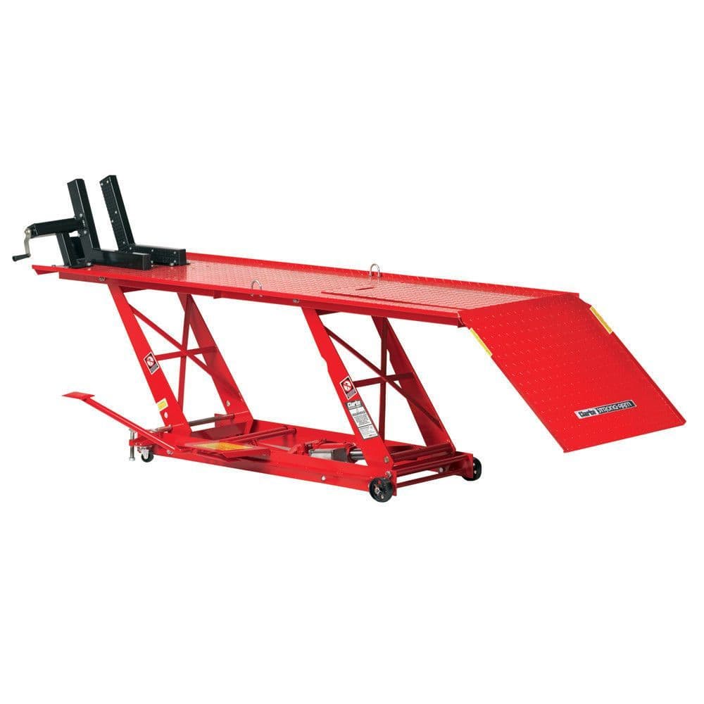 Clarke CML3 450Kg Foot Pedal Operated Hydraulic Motorcycle Lift 2200mm ...