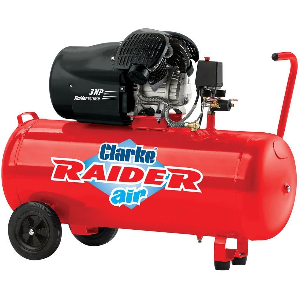 Clarke Raider 15/1050 100L V- twin Air Compressor 14 5 cfm 2 2 Kw 3hp ...