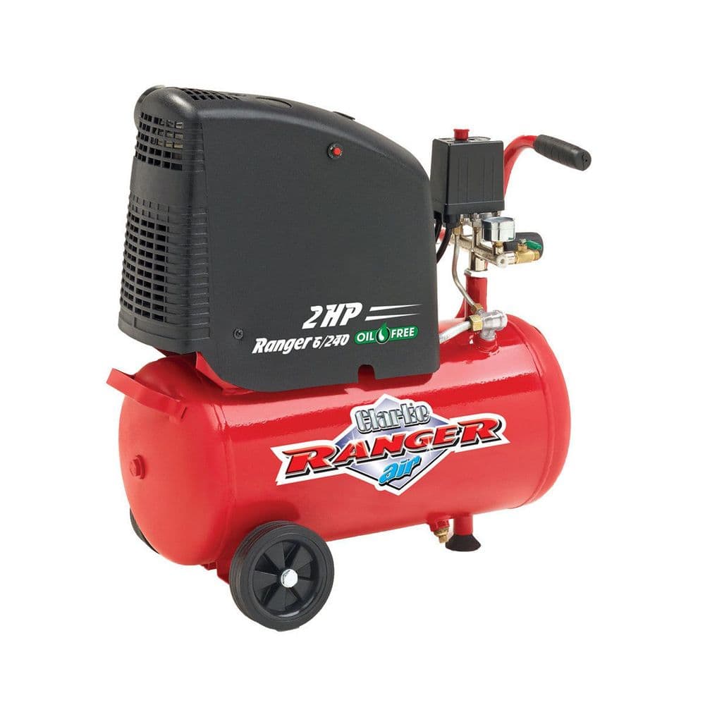 Clarke Ranger 6/240 Electric Oil Free Industrial Air Compressor 24L ...
