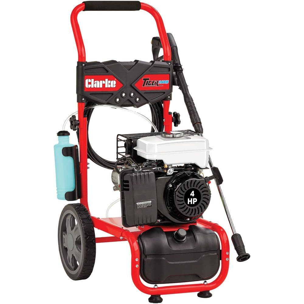 Clarke Tiger II 2600B Petrol Powered Pressure Washer 4Hp 7 l/min 2600PSI