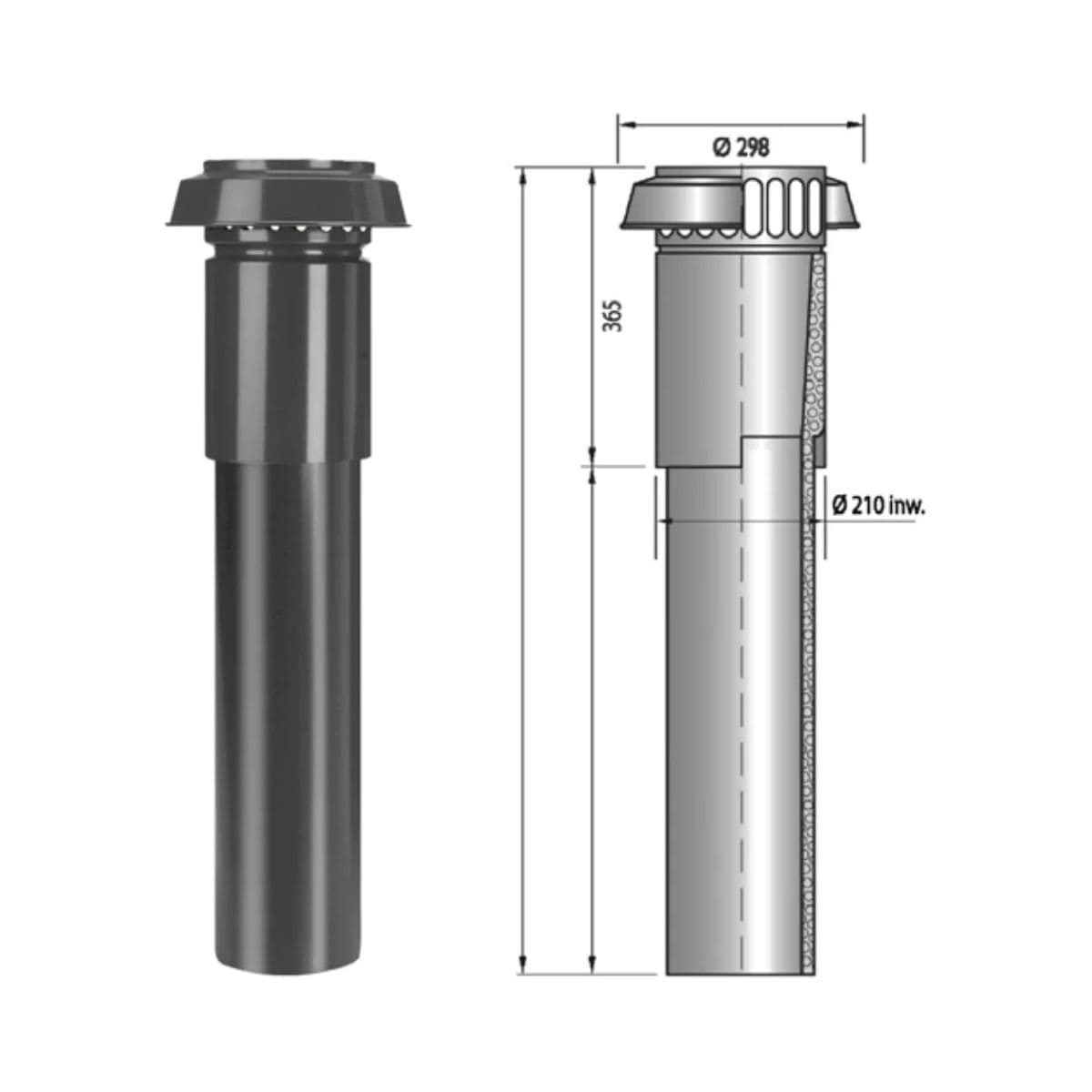 Cool Energy 180mm EPP Duct Roof Terminal Expanded Polypropylene With ...