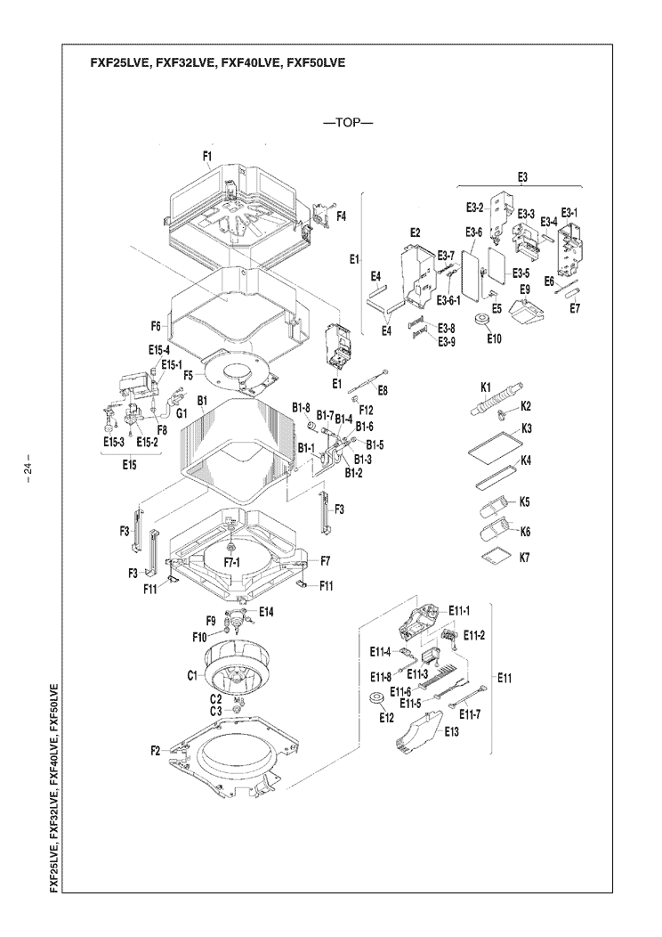 Daikin Air Conditioning Spare Part 1351763 P C B EC0233 FXF-LVE