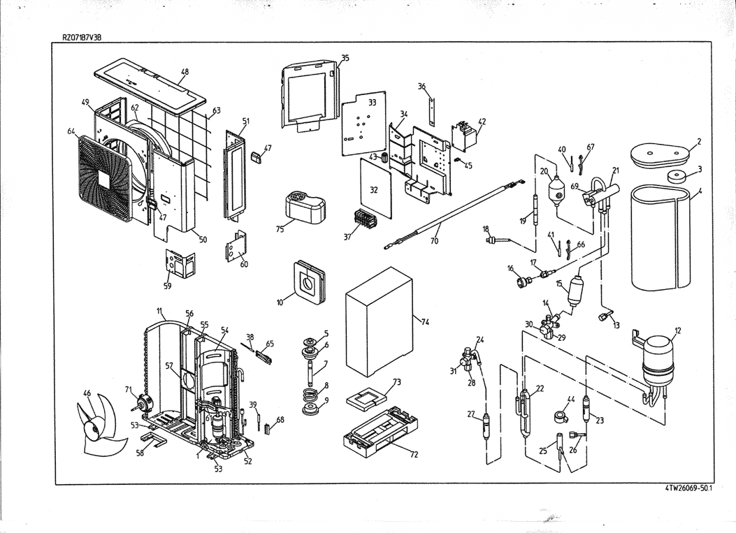 Daikin Air Conditioning Spare Part 1511109 P C B EC0361-1 RZQ71B7