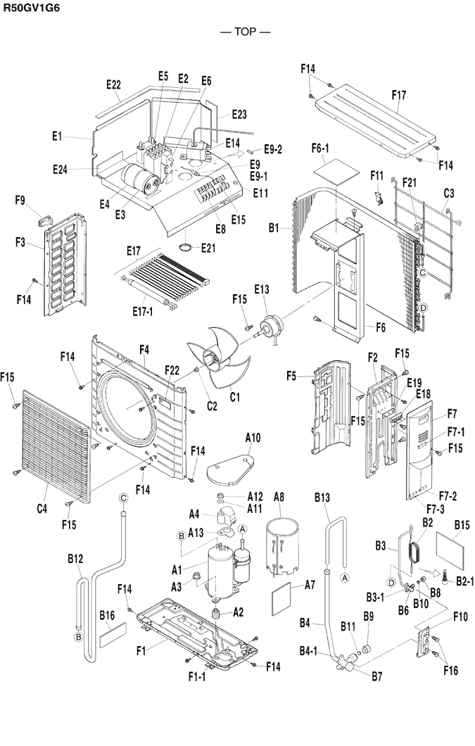 Daikin Air Conditioning Spare Part 1707892 COMPRESSOR ASSY