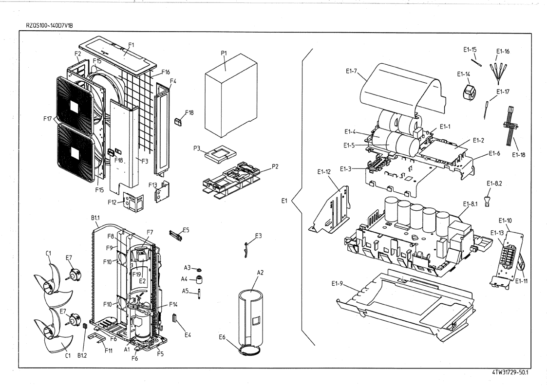 Daikin Air Conditioning Spare Part 301355P PCB ASSY EC0667