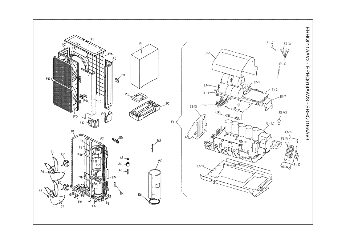 Daikin Air Conditioning Spare Part 301695P MAIN PCB ASSY For ERHQ0-AV3 ...