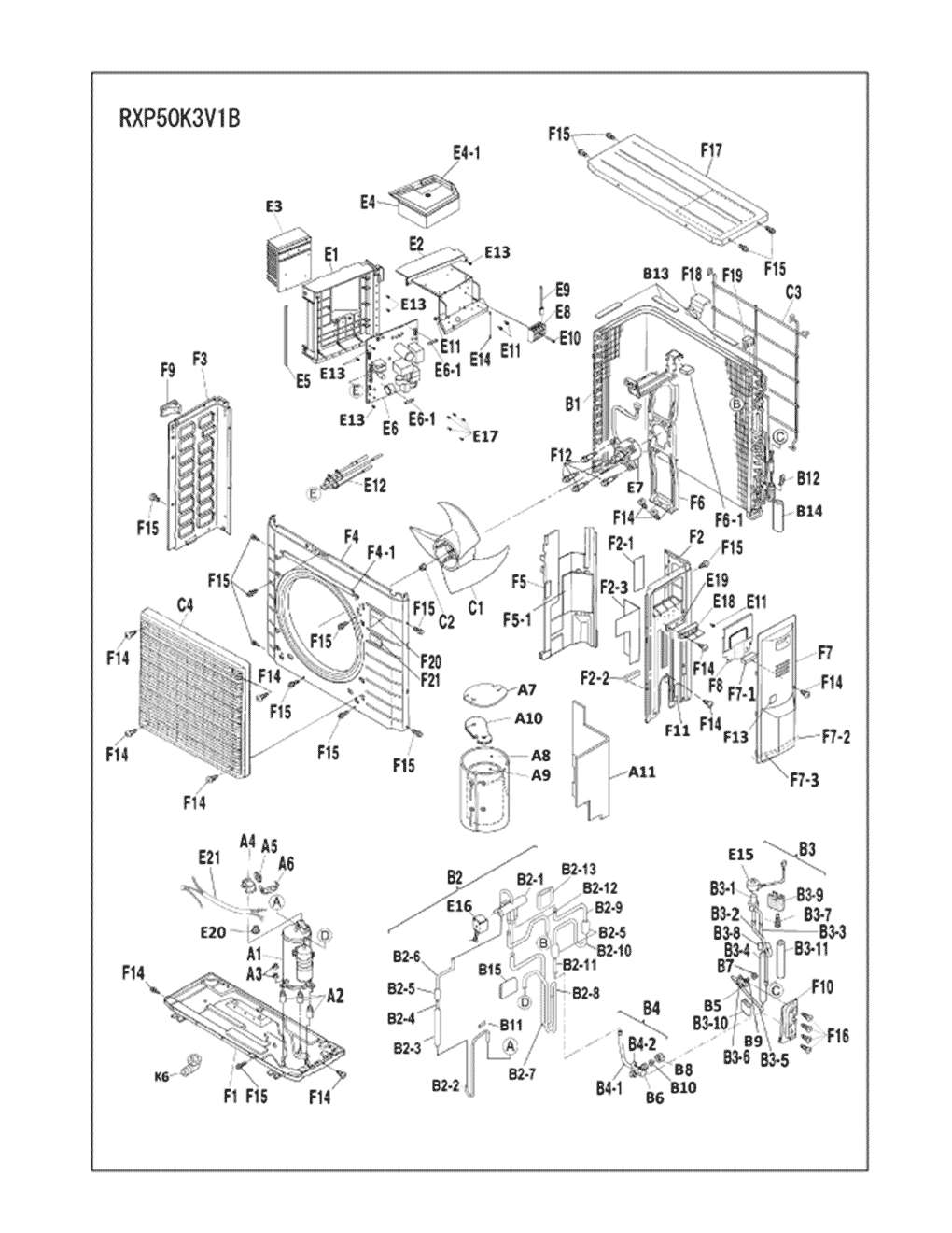 Daikin Air Conditioning Spare Part 5020232 PCB 3F022012-21N