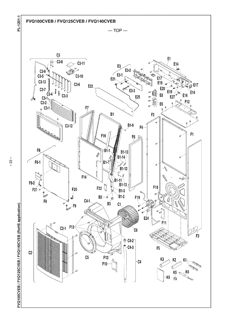 Daikin Air Conditioning Spare Part 6017357 P C B EC11031 FVQ-C