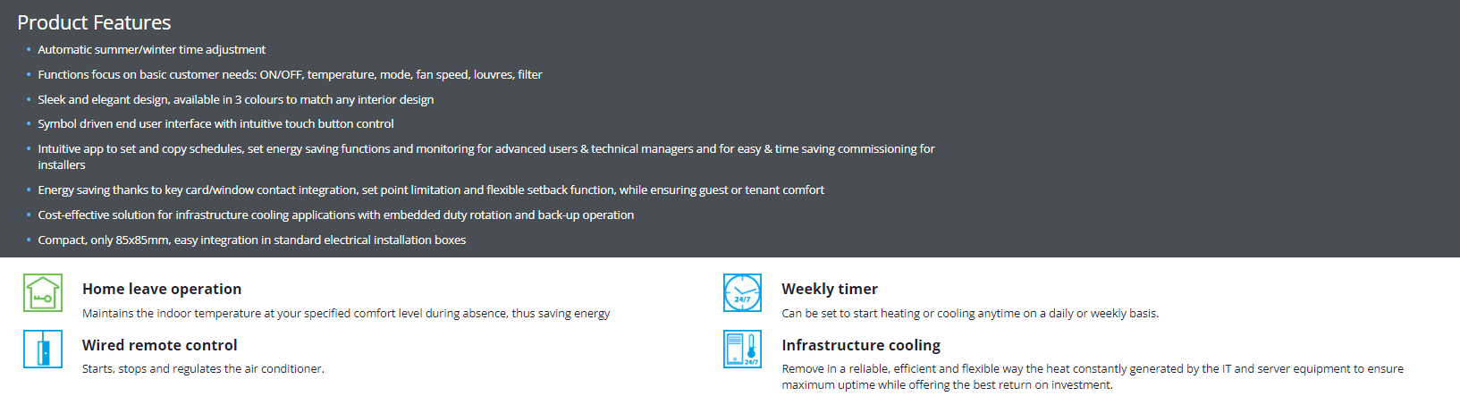 Daikin Air Conditioning White Madoka Wired Remote Control BRC1H52W ...