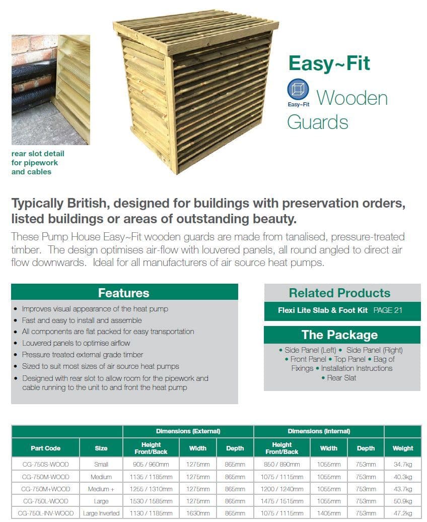 Easy Fit Wooden Air Conditioning Condensing Unit Guard Large CG-750L ...