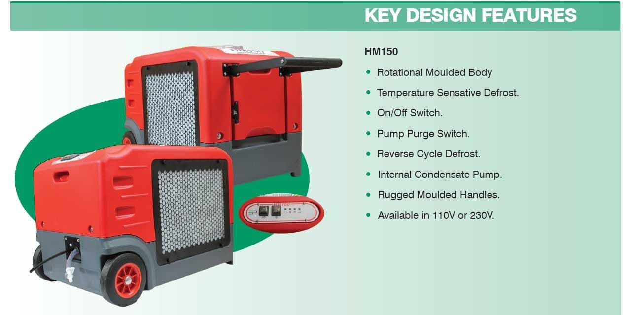 Ebac Industrial HM150 11580RD-GB Rotational Moulded Body Dehumidifier ...