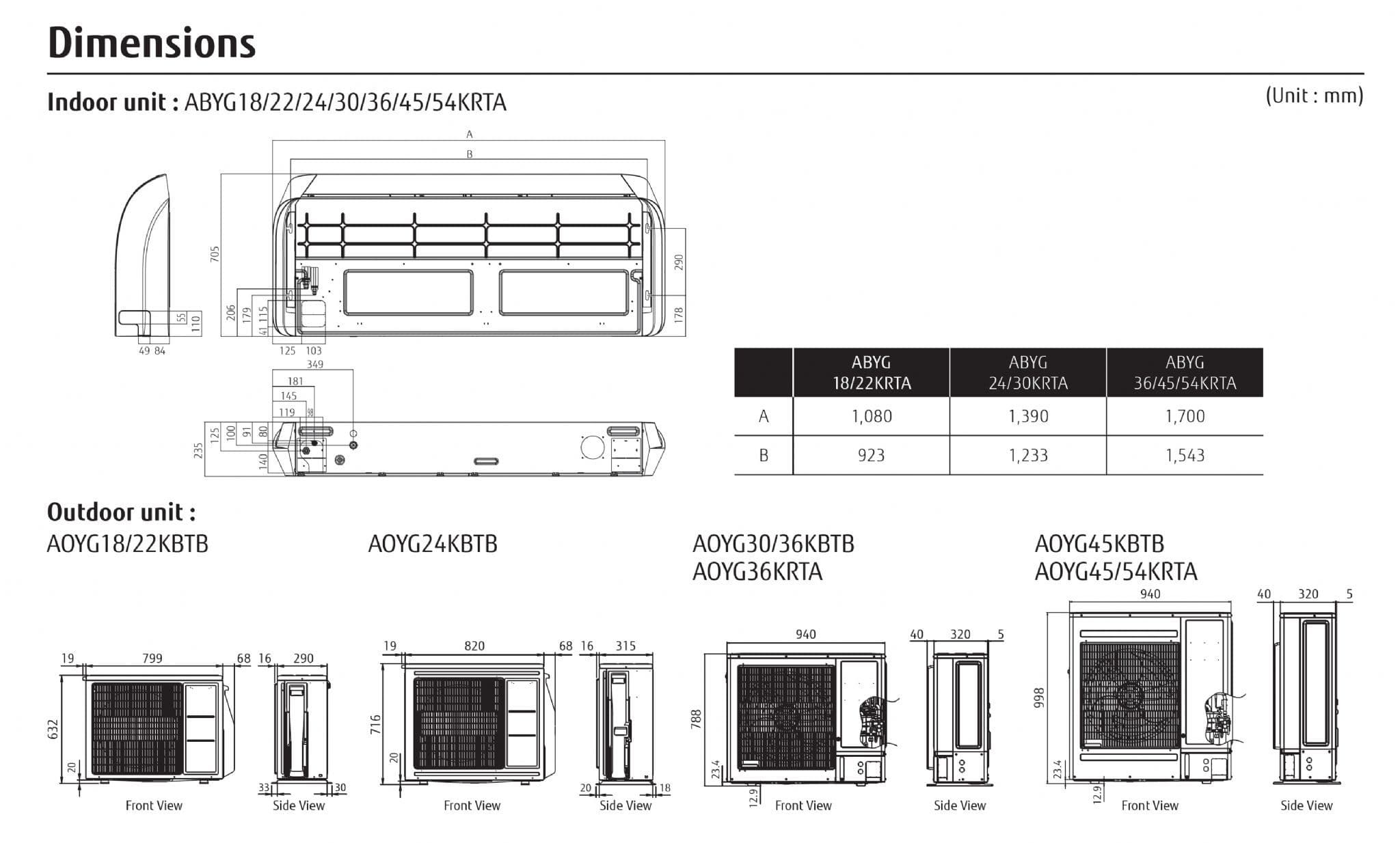 Fujitsu Air Conditioning ABYG30KRTA Slimline Ceiling Mounted Heat Pump ...