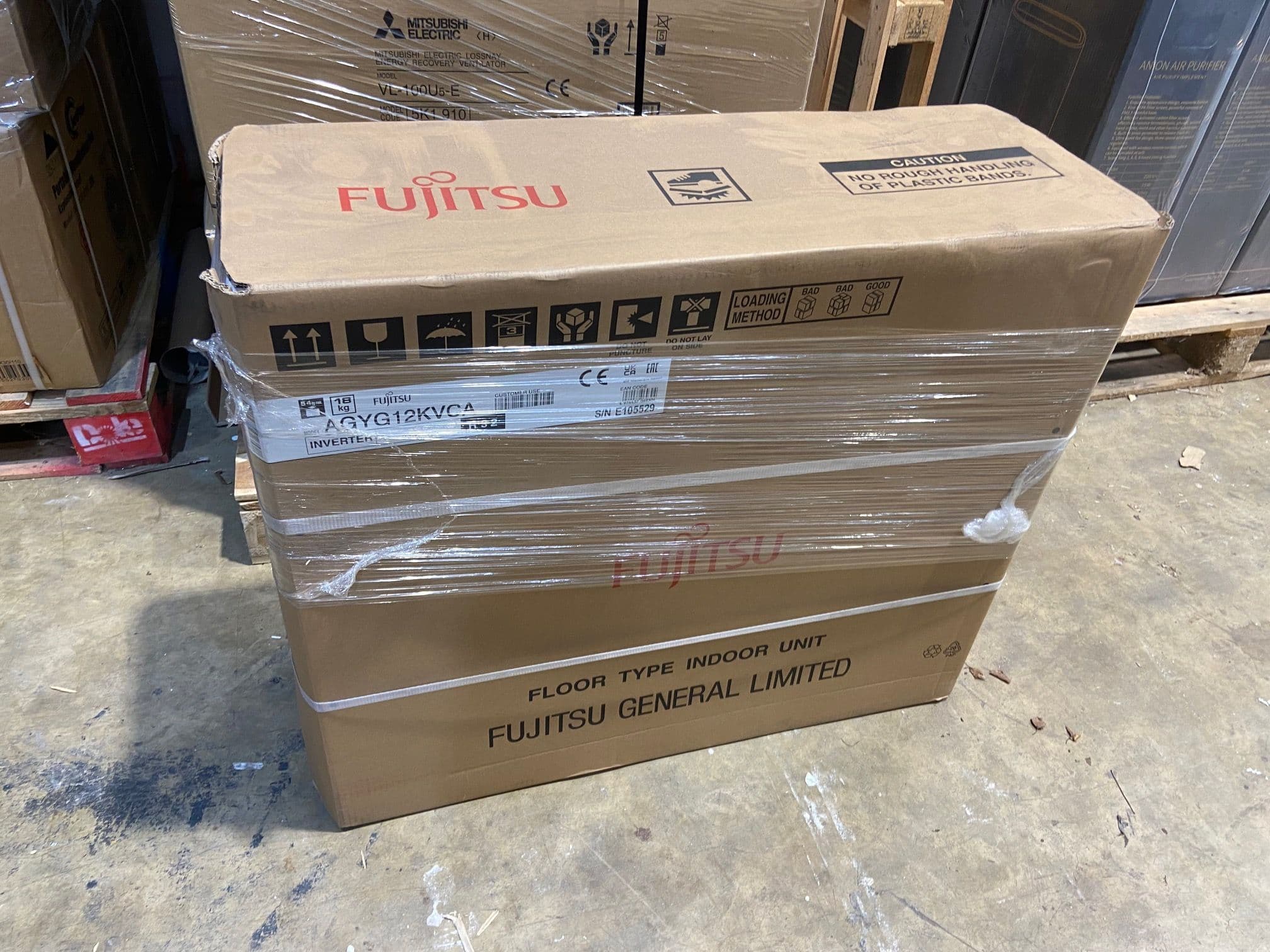 Fujitsu Air Conditioning AGYG12KVCA Floor Mounted Heat Pump Inverter 3 ...