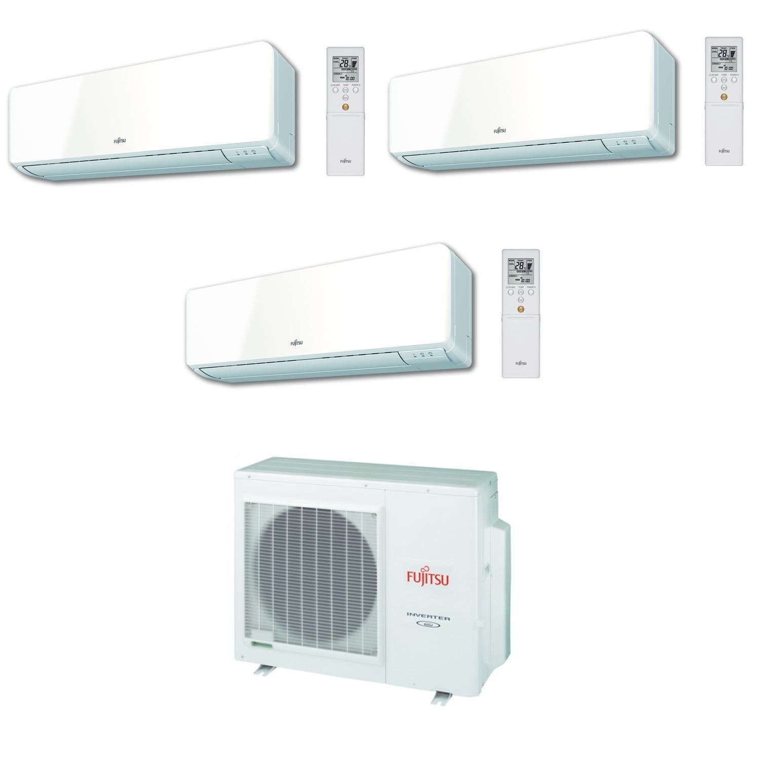 Fujitsu Air Conditioning AOYG18LAT3 3 x ASYG12KMCC 3 5Kw / 12000Btu ...