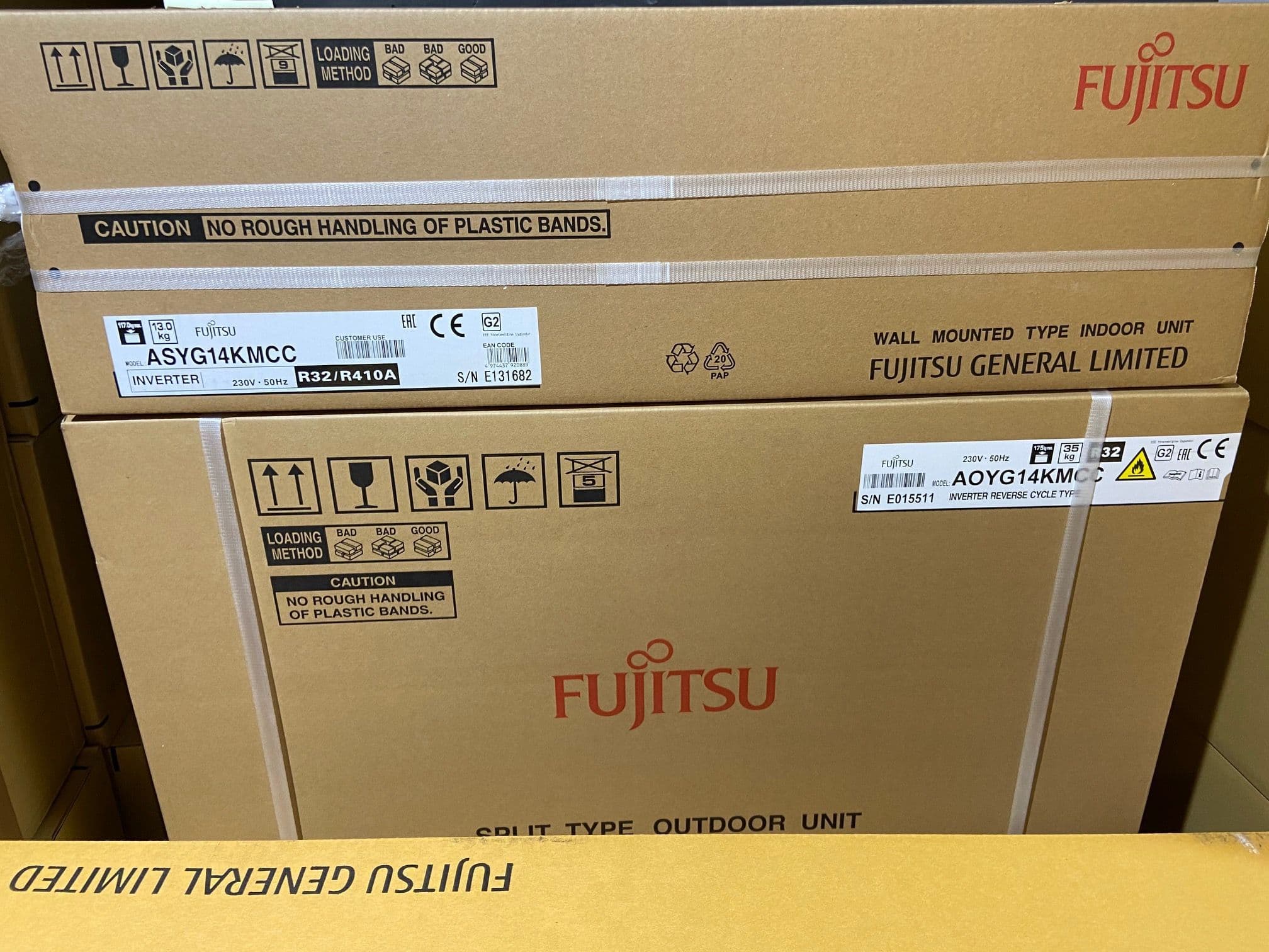 Fujitsu Air conditioning ASYG14KMCC Wall Mounted Heat pump Inverter A ...