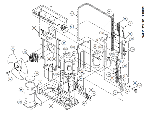 Fujitsu Air Conditioning Spare Part 9372716014 COMPRESSOR ASSY AOY