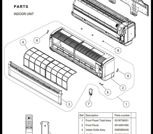 Fujitsu Air Conditioning Mechanical Spare Parts