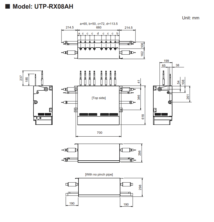 Fujitsu Air Conditioning UTPRX08AH 8 Branch RB Unit Max Connectable Capacity sub 72kW