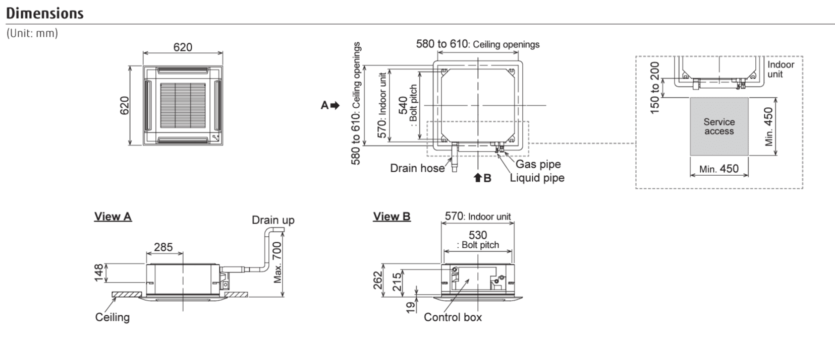 Fujitsu AIRSTAGE AUXG22KVLA AOEG22KBTB Compact Cassette Air ...