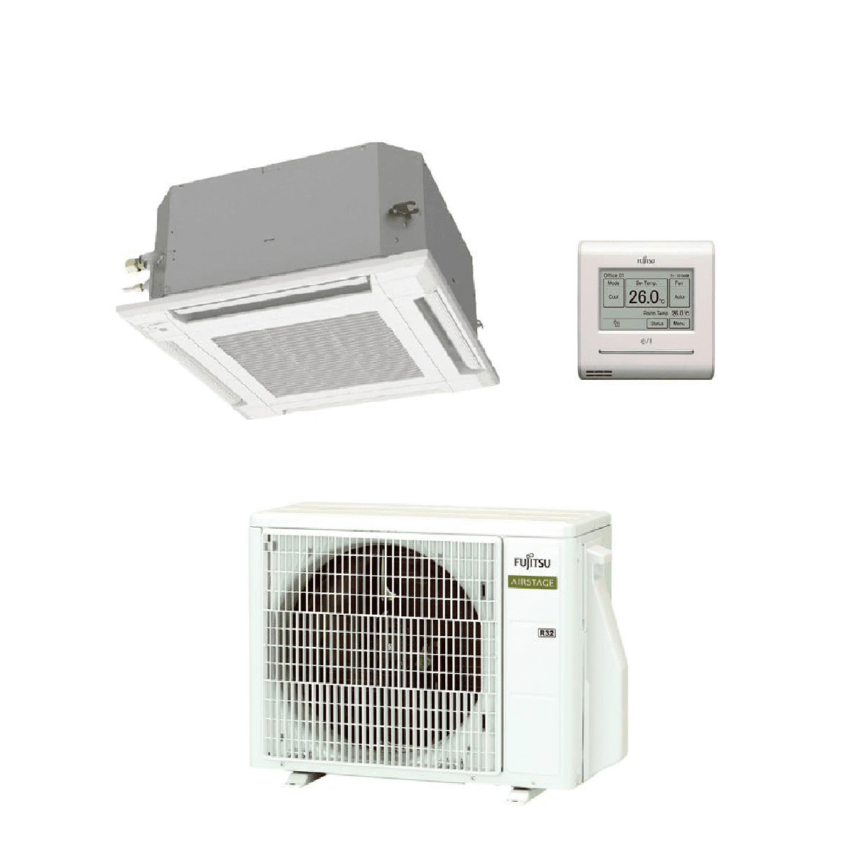 Fujitsu AIRSTAGE AUXG22KVLA AOEG22KBTB Compact Cassette Air ...