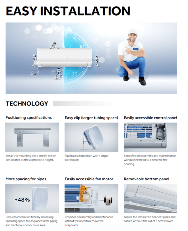 Haier Air Conditioning PEARL AS35PBAHRA 1U35YEGFRA-2 Wall R32 Heat Pump ...